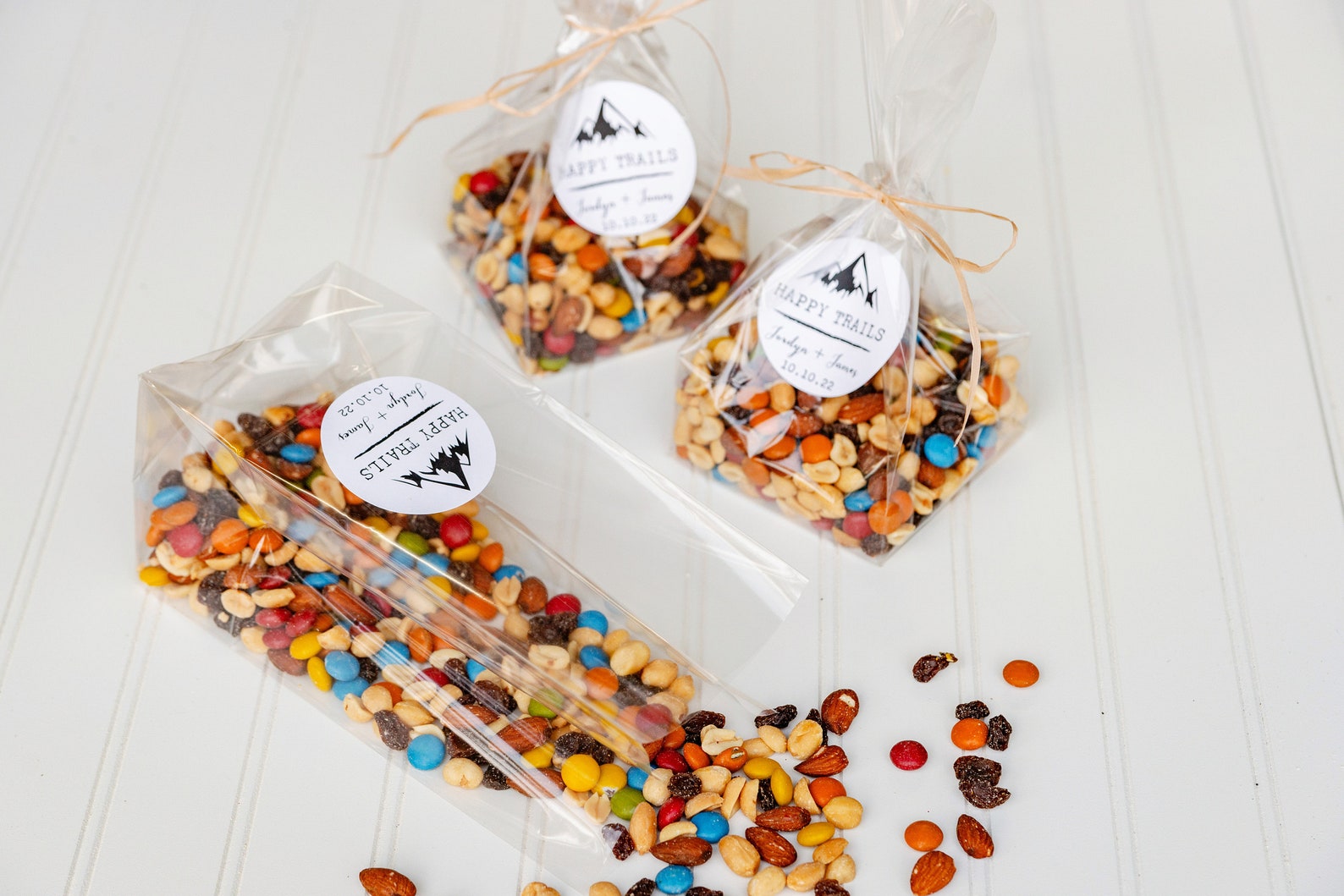 Happy Trails Personalized Wedding Favor Bags Trail Mix Bar | Etsy