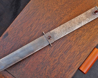 Solid silver knife | Etsy