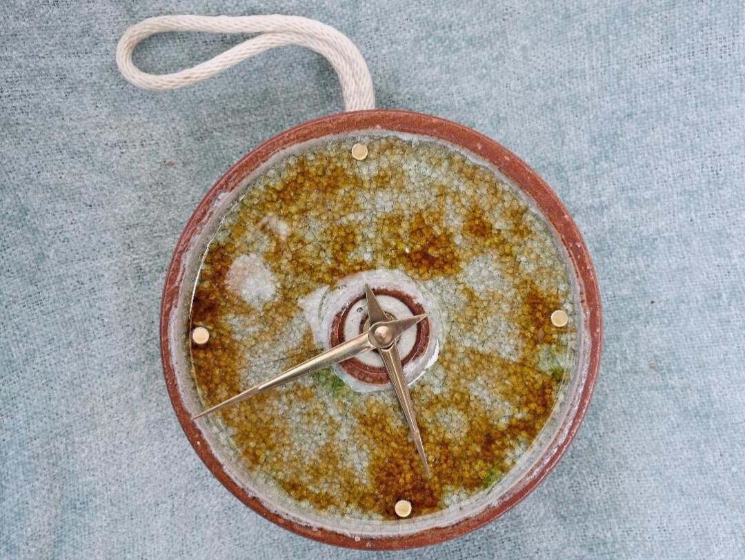 Unusual Salt Glazed Ceramic Quartz Clock - Etsy