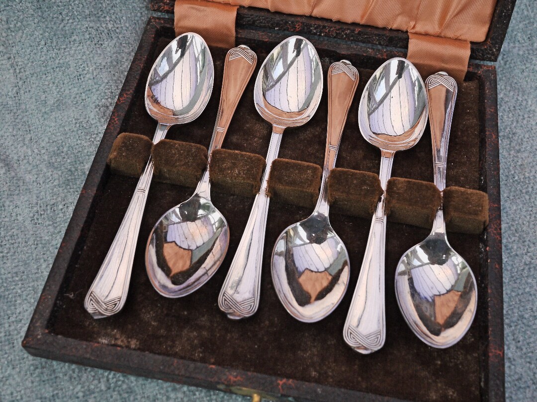 Classic English EPNS Coffee Spoons - Etsy