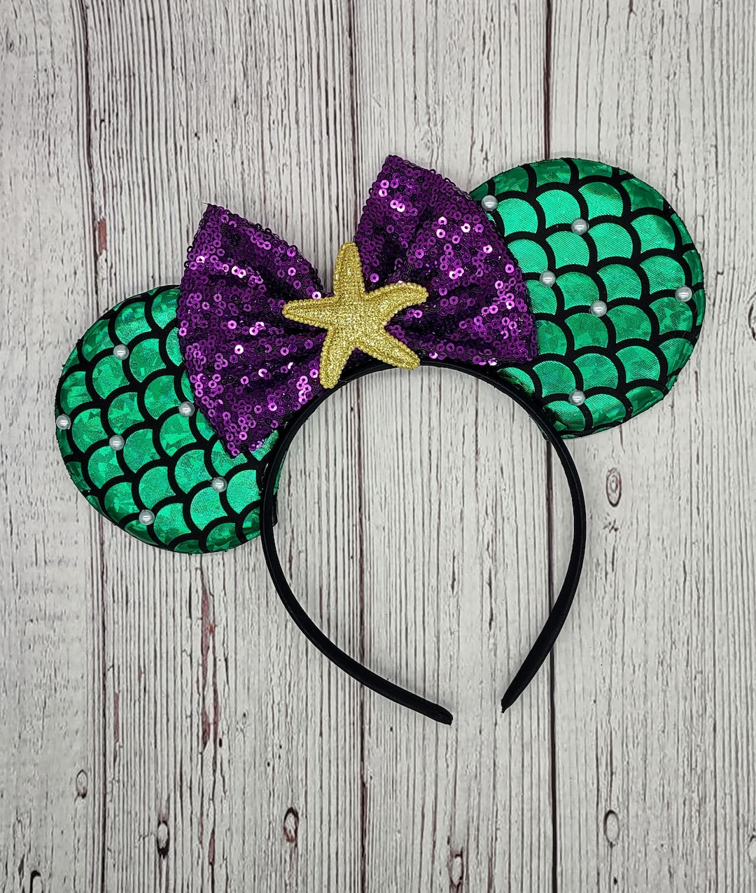 Large Little Mermaid Inspired Ears || Ariel Mouse Ears || Movie Themed ...