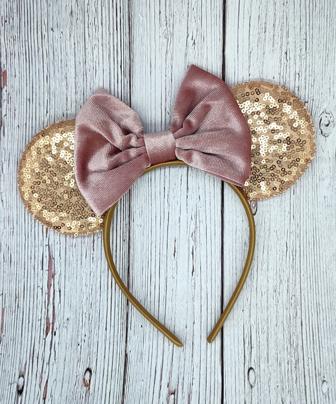 4" Valentines Sequin Mouse Ears With Velvet Bow || Sweethearts' Nite ...