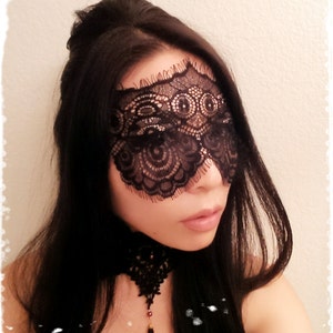 Black Peacock Lace Mask-mysterious Masquerade Ball Eye Mask-elegant ...