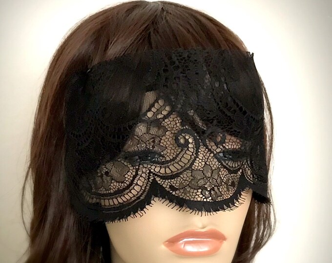 Black Eyelash Lace Mask Veil-mysterious Masquerade Ball - Etsy