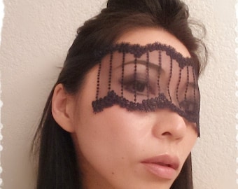 Black Veil Eye Mask - Etsy