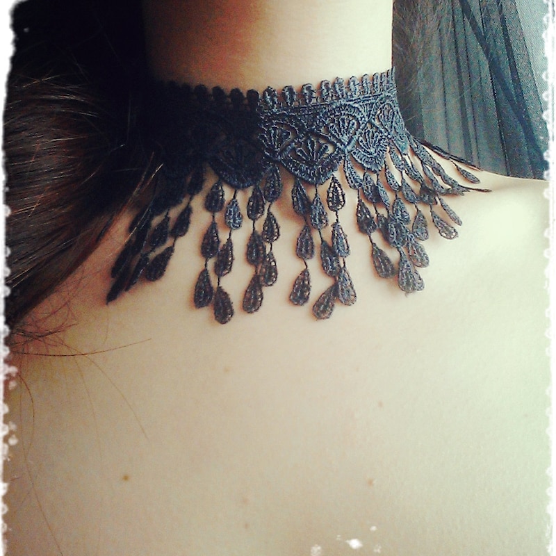 Lace Choker Necklace - Etsy