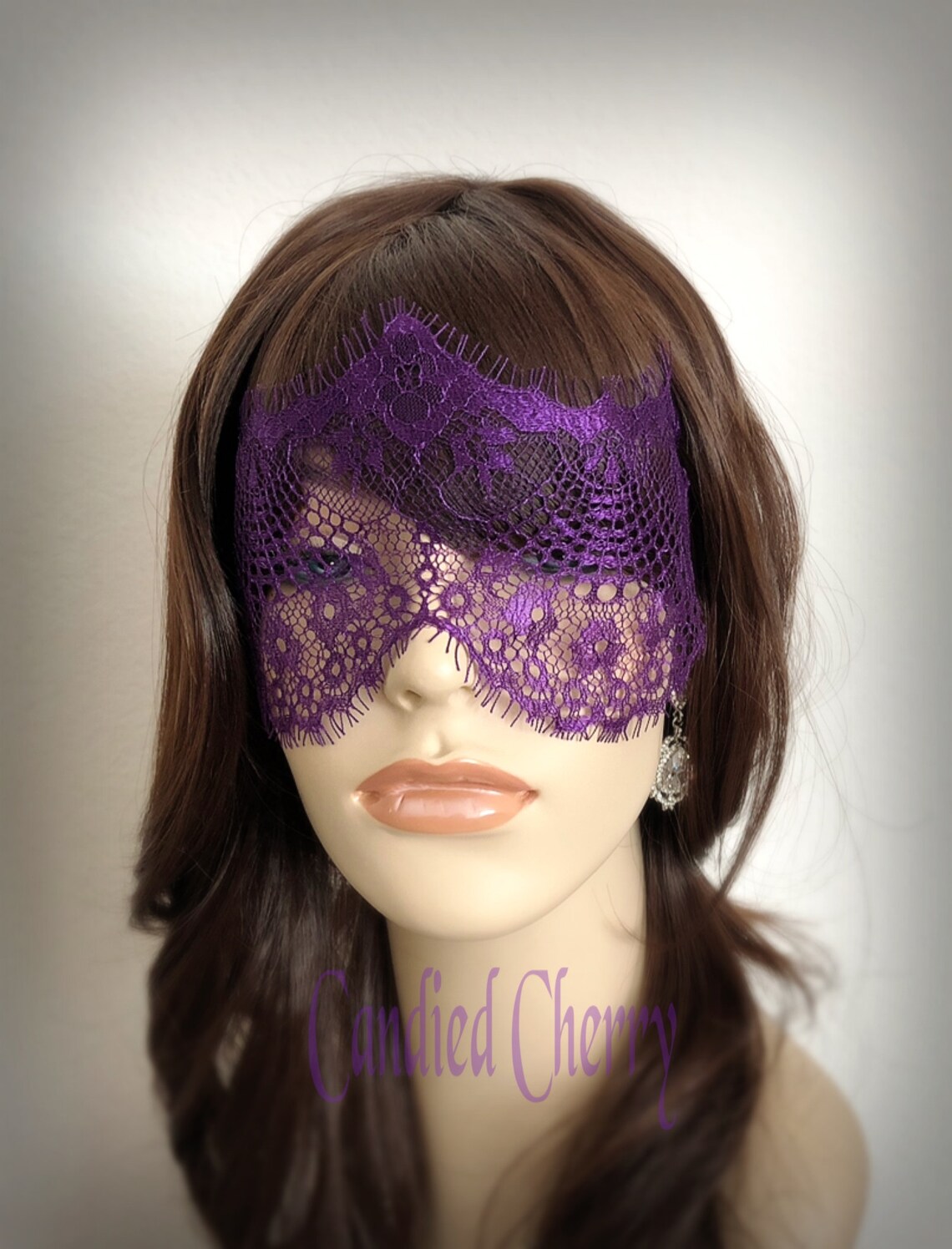 Violet Purple Lace Mask Veil-mysterious Masquerade Party Fetes - Etsy