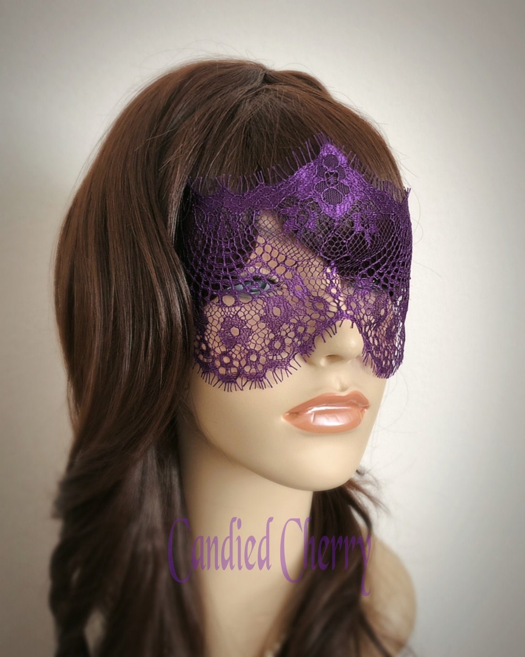 Violet Purple Lace Mask Veil-mysterious Masquerade Party Fetes Galantes ...
