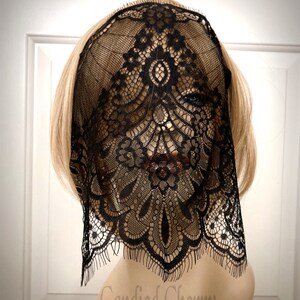 Wide Coverage Black Eyelash Lace Mask Veil-mysterious Masquerade Ball ...