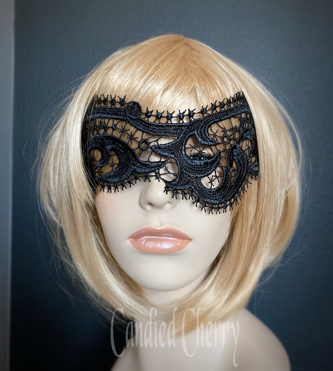 Black Stormy Ocean and Stars Venice Lace Mask Veil-masquerade Ball ...