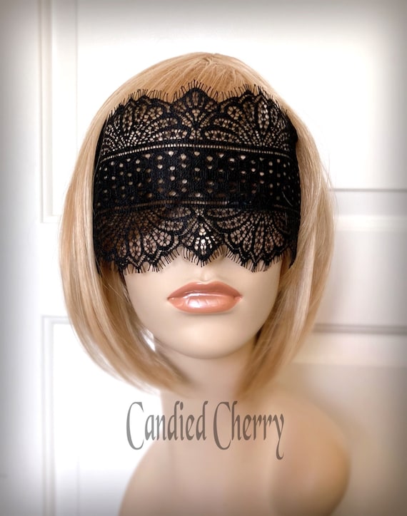 Black Lace Eye Mask Veil-mysterious Masquerade Party Fetes - Etsy Canada