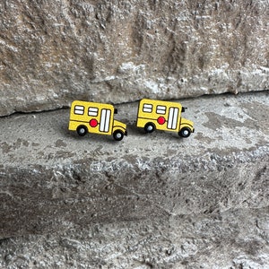 School Bus Earrings, Teacher Earrings, Back to School Gift, Bus Driver ...