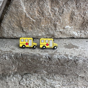 School Bus Earrings, Teacher Earrings, Back to School Gift, Bus Driver ...