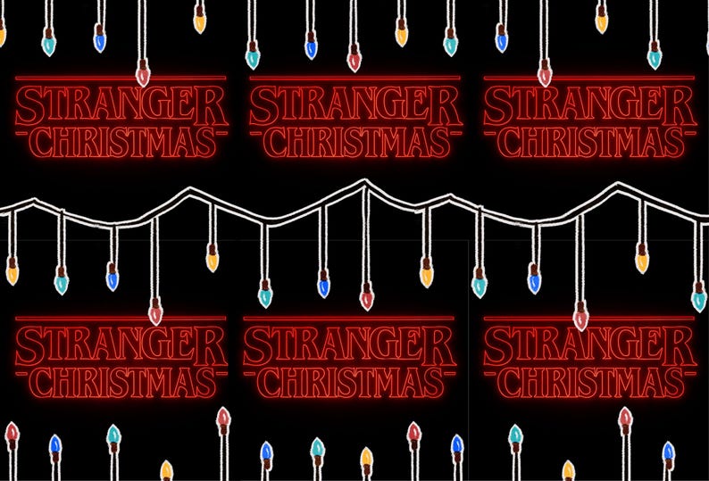 Stranger Things Stranger Christmas Wrapping Paper (PDF Download) - Etsy