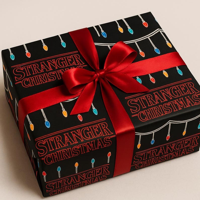 Stranger Things Stranger Christmas Wrapping Paper (PDF Download) - Etsy