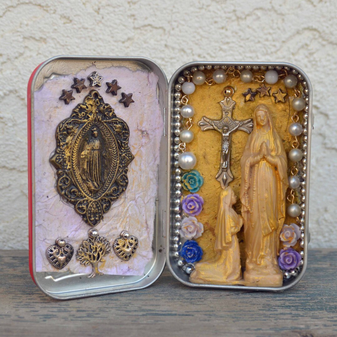 First Communion Traveling Altar Mother Mary Dianalamorrisart - Etsy