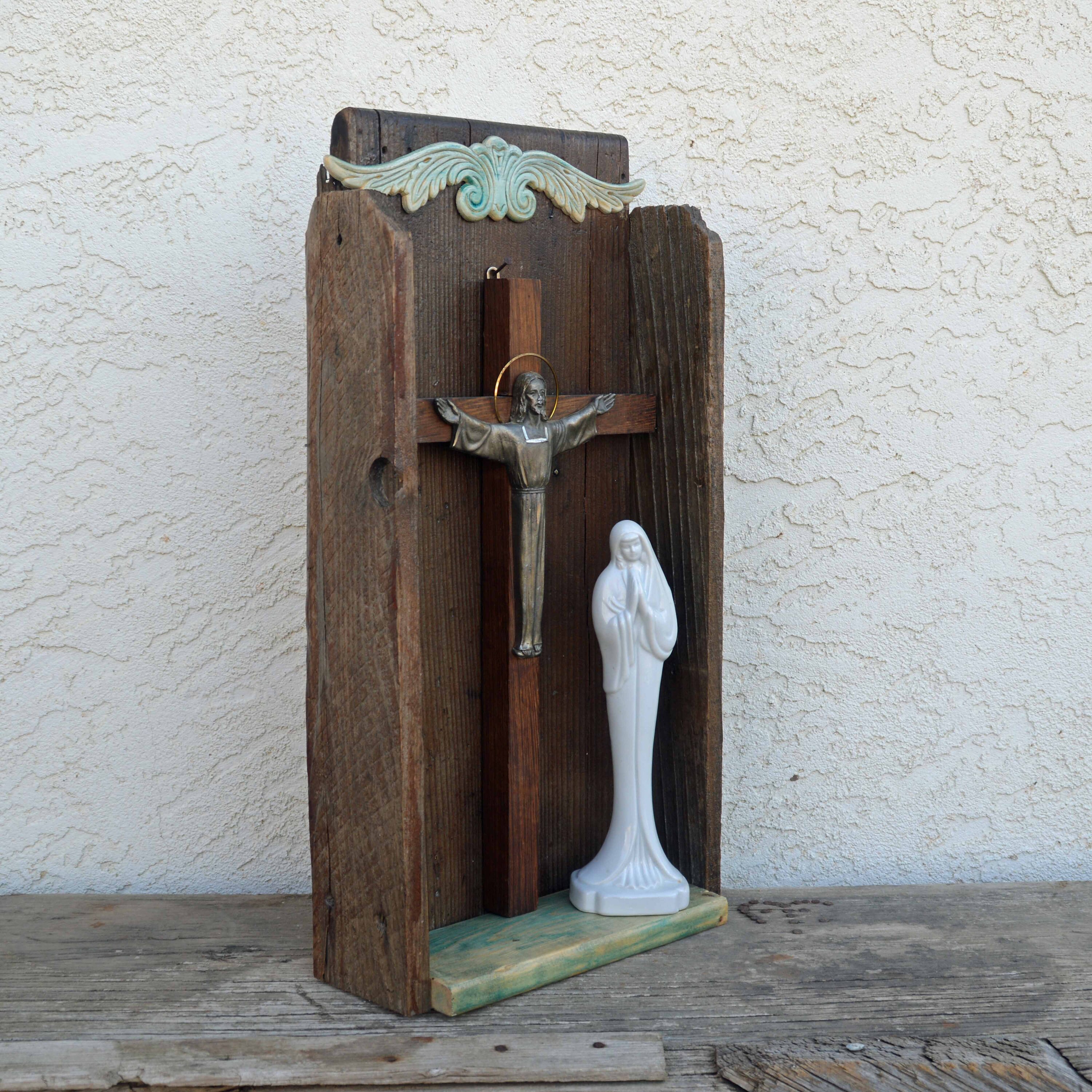 Shrine Nicho Altar Crucifix Jesus Home Altar Prayer Station - Etsy