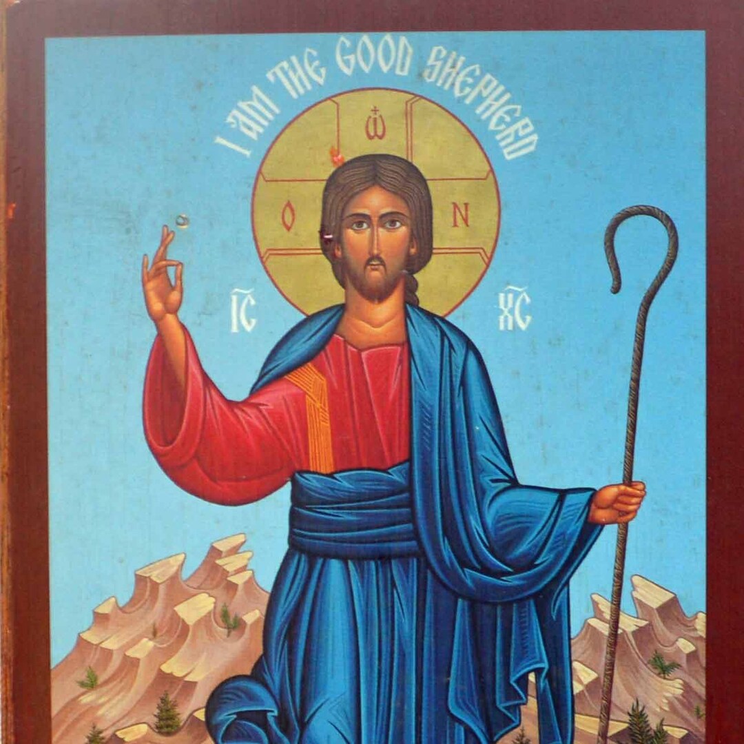 I Am the Good Shepard Icon Wall Hung Shrine Dianalamorrisart - Etsy