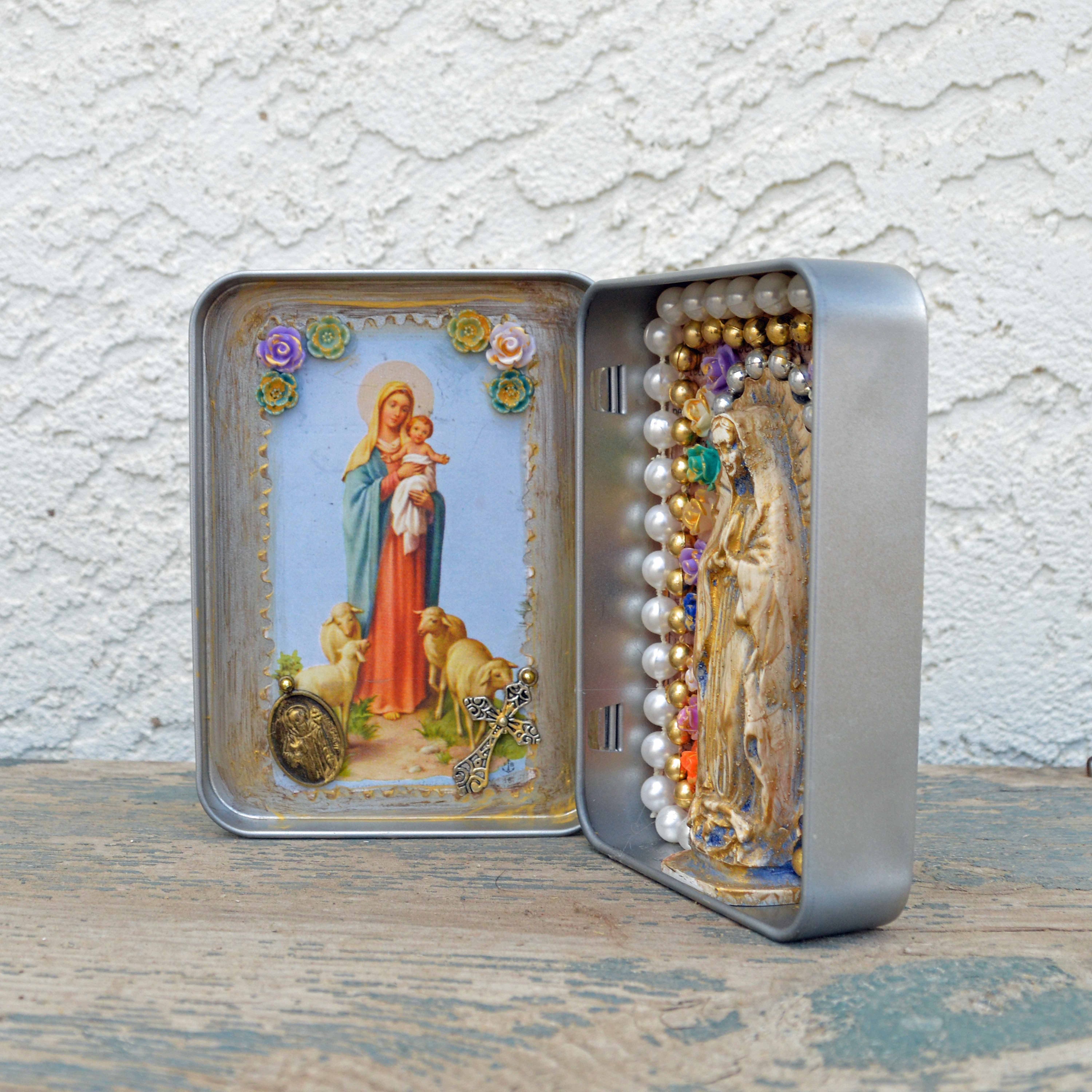 Our Lady of Guadalupe Shrine Prayer Box Dianalamorrisart - Etsy
