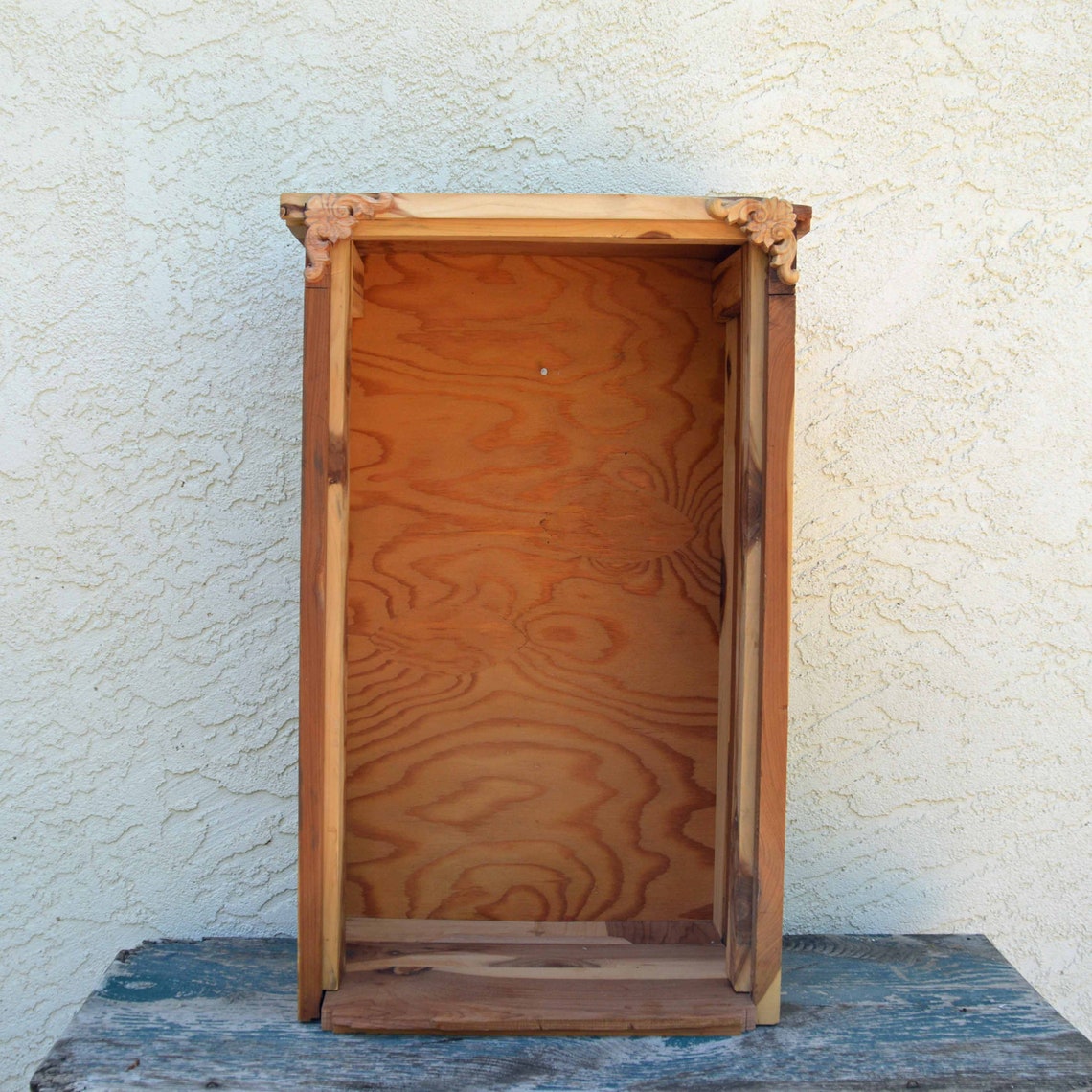 Shrine Nicho Altar Vintage Cedar Wood Crucifix Box - Etsy