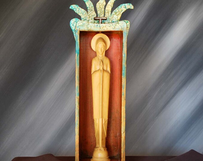 Shrine to Art Deco Mary Altar Nicho Box Drawer Mixed Media - Etsy