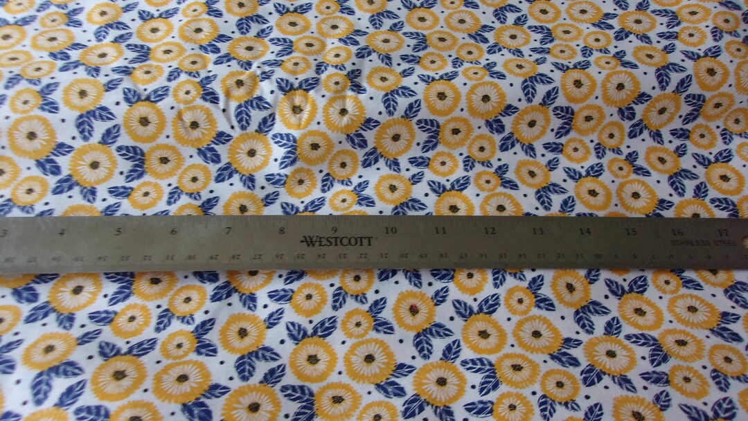 Marigolds on White Emma and Mila Yellow Floral Quilting Fabric - Etsy