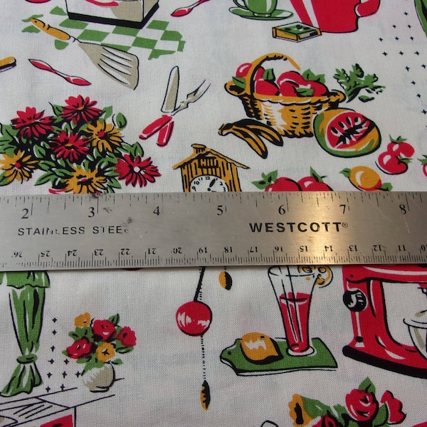 Retro Kitchen Fabric - Etsy