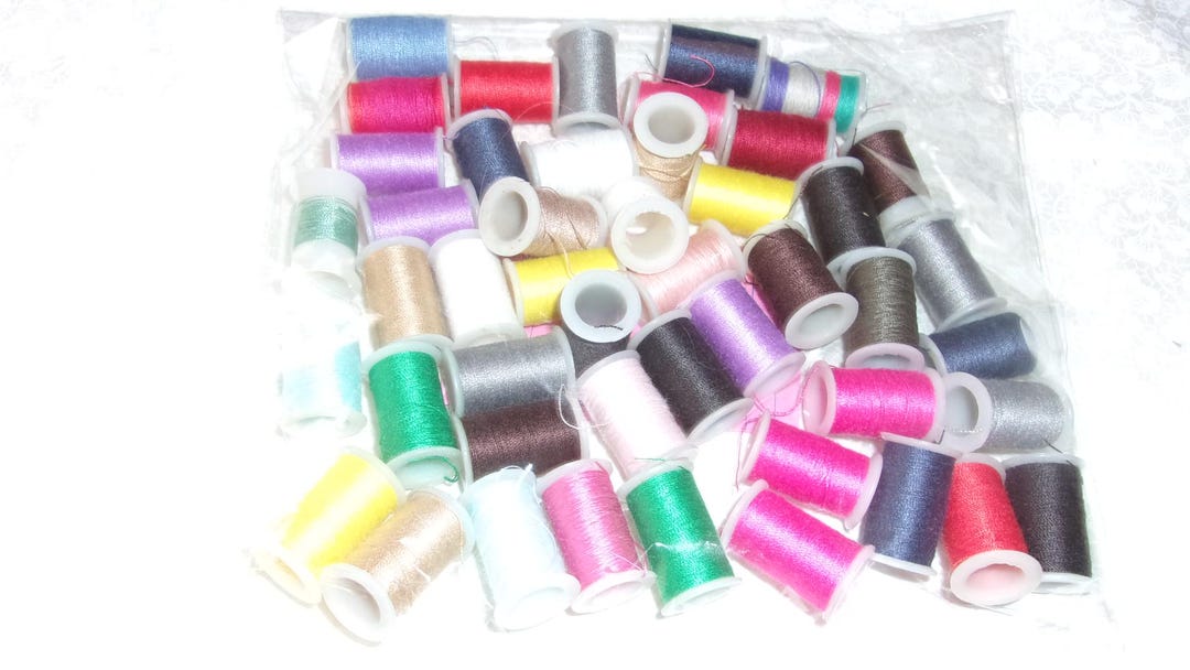 44 Spools Miniature Sewing Thread Multiple Colors 1/2" Tall in Size - Etsy