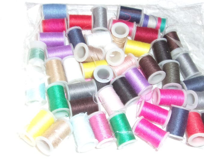 44 Spools Miniature Sewing Thread Multiple Colors 1/2" Tall in Size - Etsy
