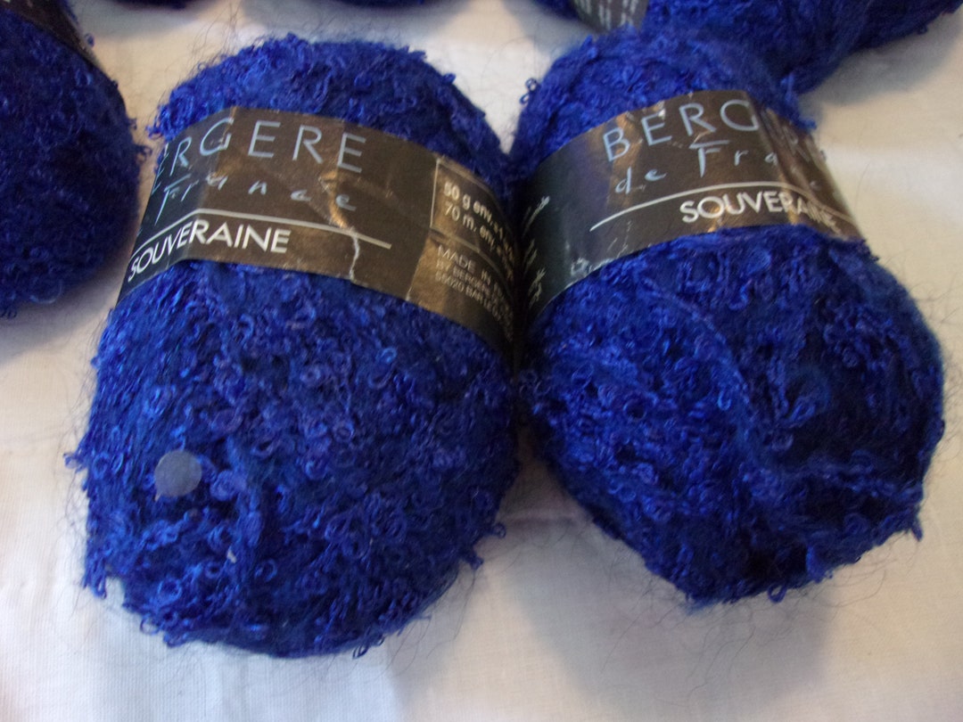 Bergere De France Souveraine Yarn: Cobalt Blue, 76 Yards (4 Skeins) - Etsy