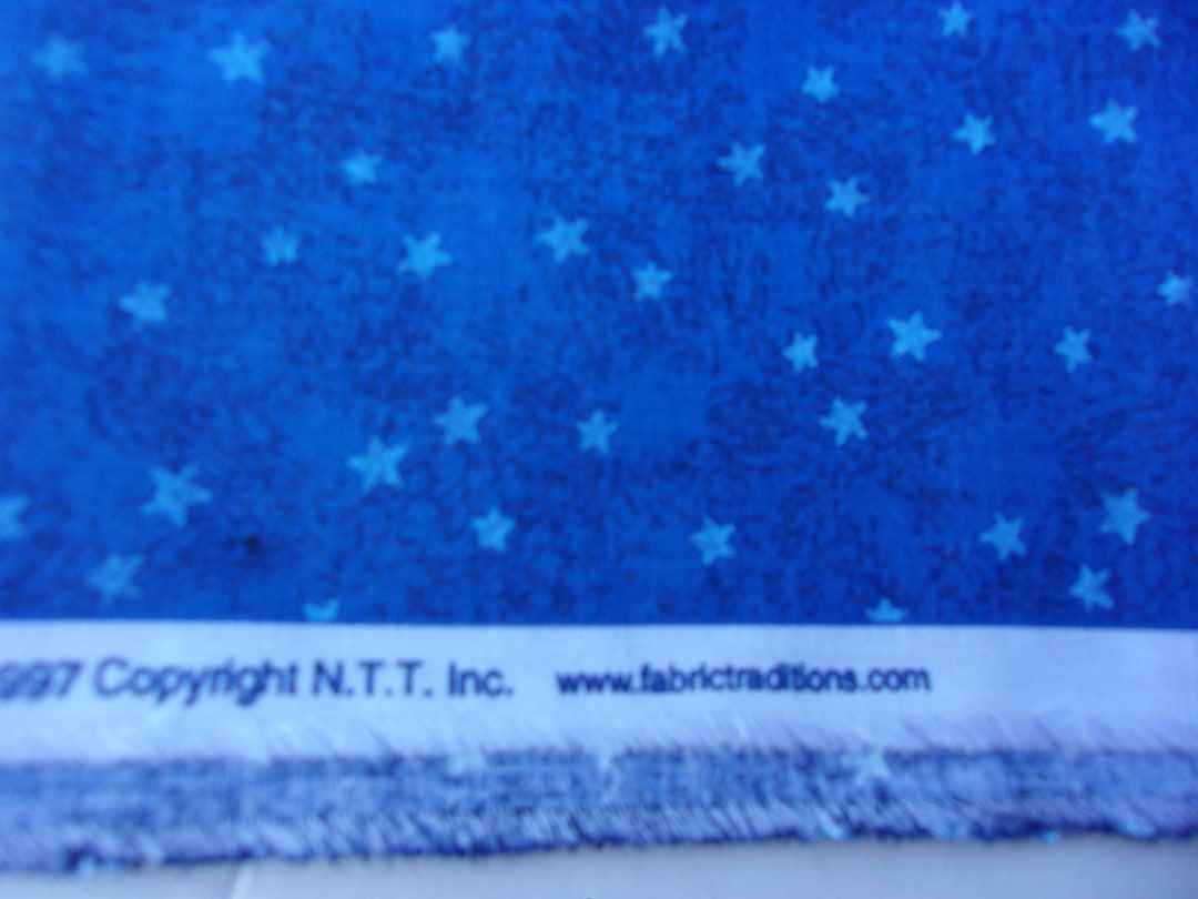 Blue on Blue Star Design Fabric Traditions Quilting or Sewing Fabric - Etsy