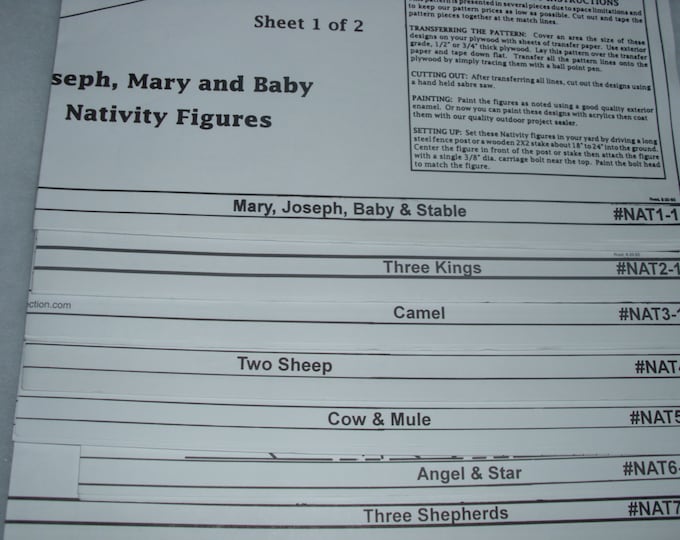 Winfield Collections Patterns for Wood Working Nativity Scene Seven ...