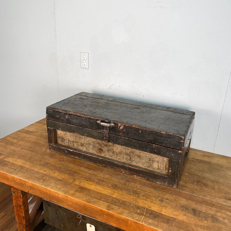 Large Antique Pine Chippy Paint Carpenters Chest | Etsy