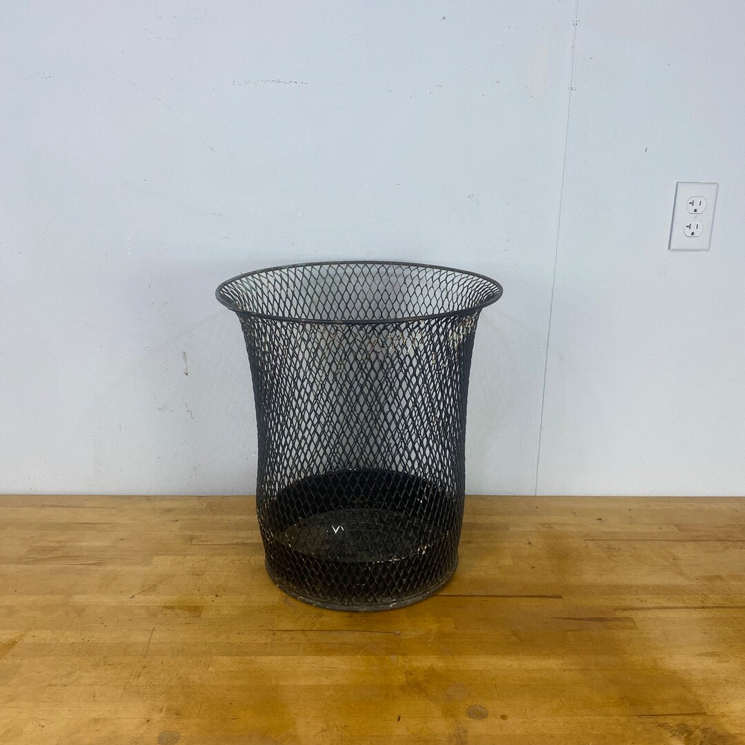 Vintage Industrial Nemco Waste Paper Can - Lovely Patina - Etsy