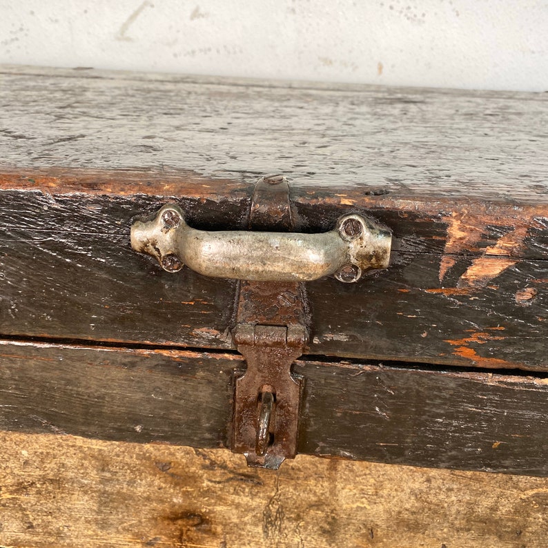 Large Antique Pine Chippy Paint Carpenters Chest - Etsy