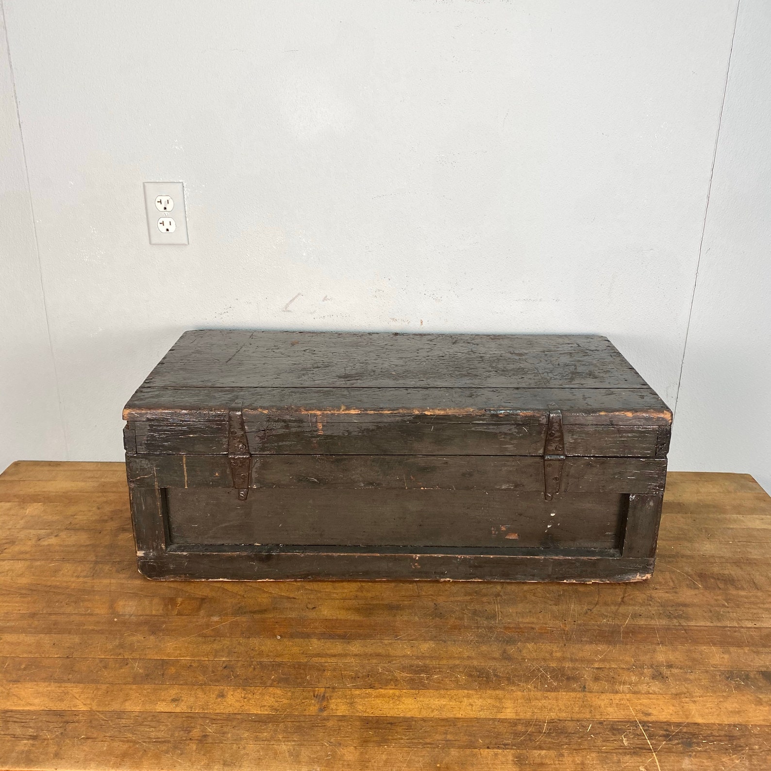 Large Antique Pine Chippy Paint Carpenters Chest | Etsy