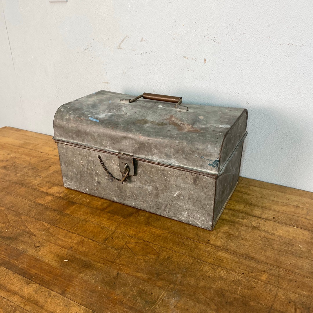 Vintage Industrial Unusual Tool Box - Great Patina - Etsy
