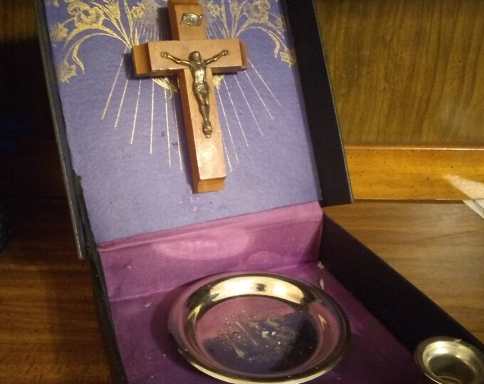 Vintage Catholic Viaticum Set, Sick Kit, Last Rites Kit, in Original ...