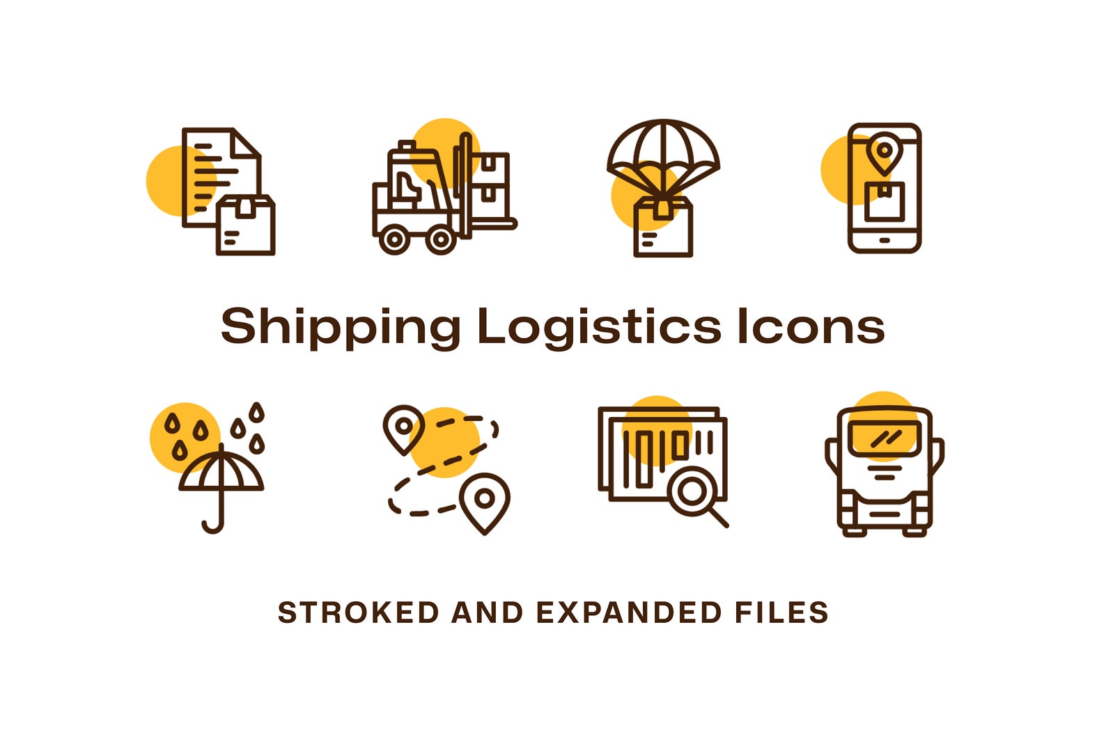 54 Shipping Logistics Icons - Etsy
