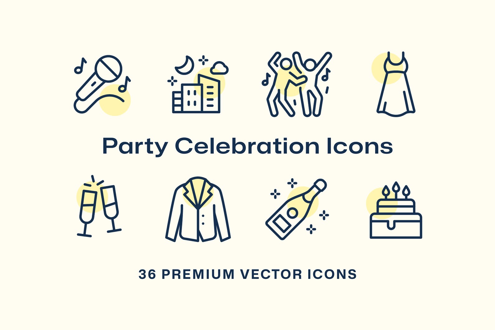 36 Party Celebration Icons - Etsy