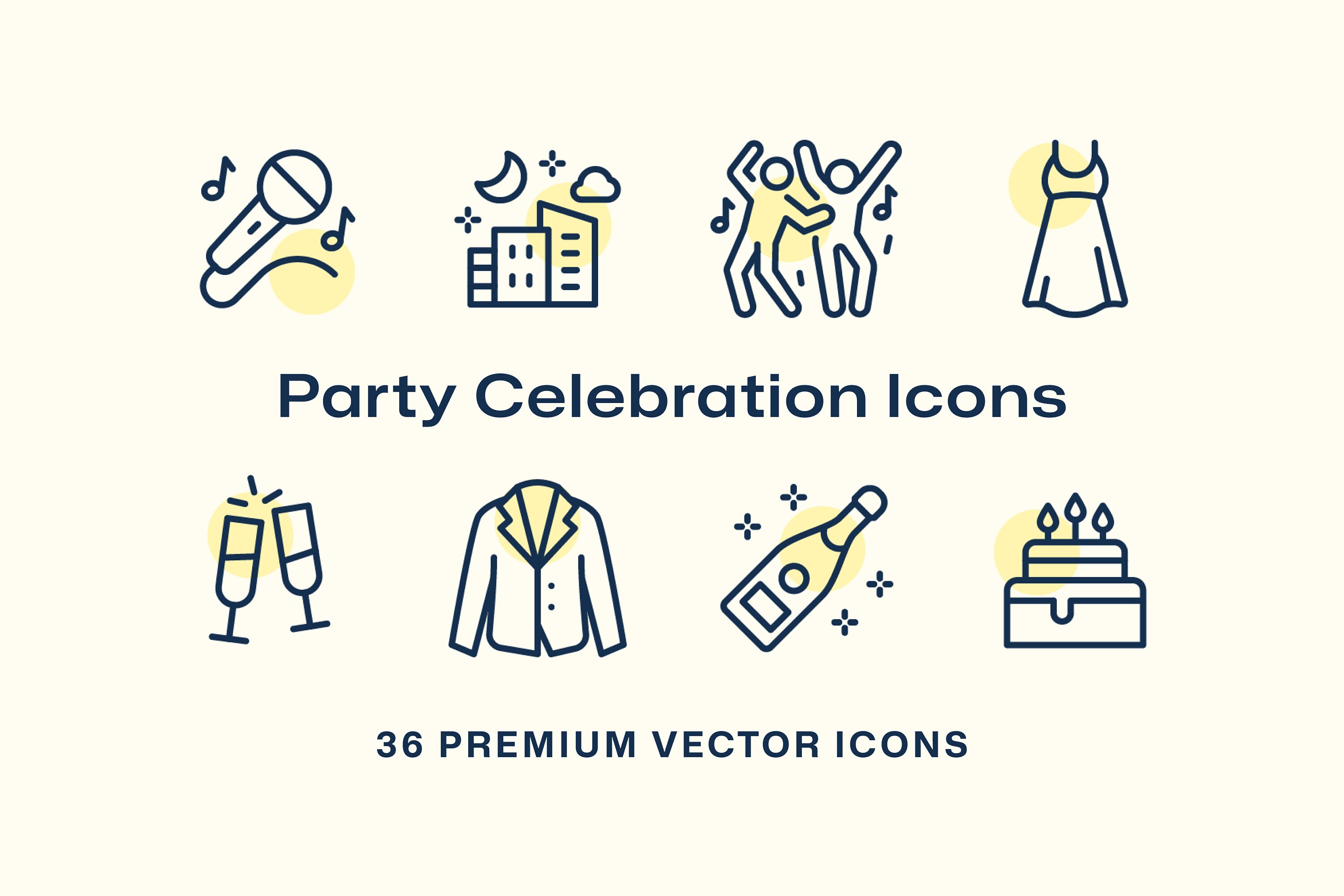 36 Party Celebration Icons - Etsy