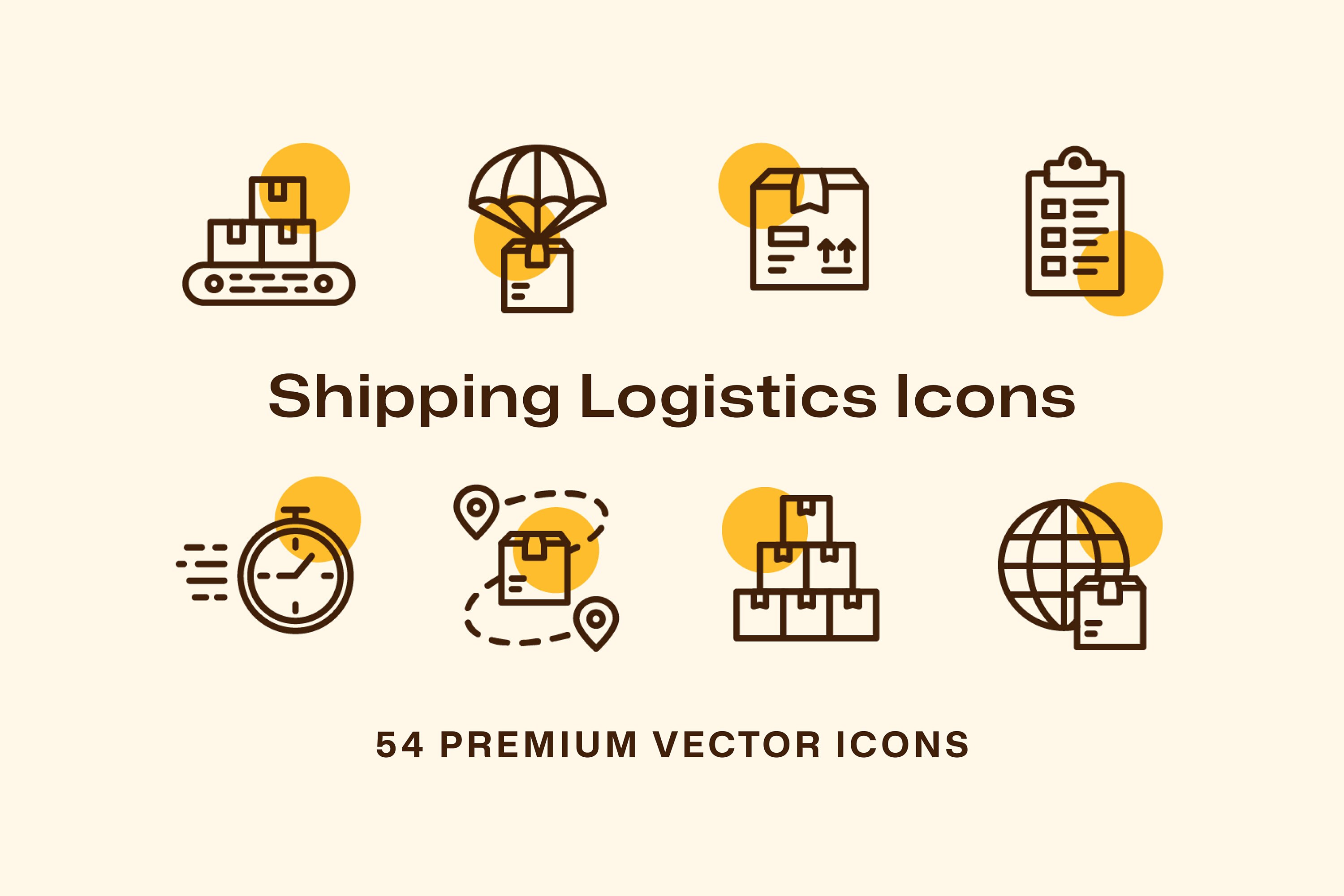 54 Shipping Logistics Icons - Etsy