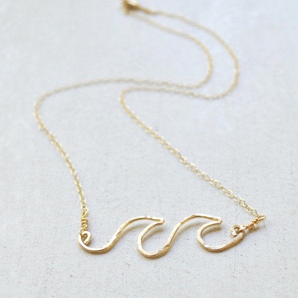 Wave Necklace - Etsy