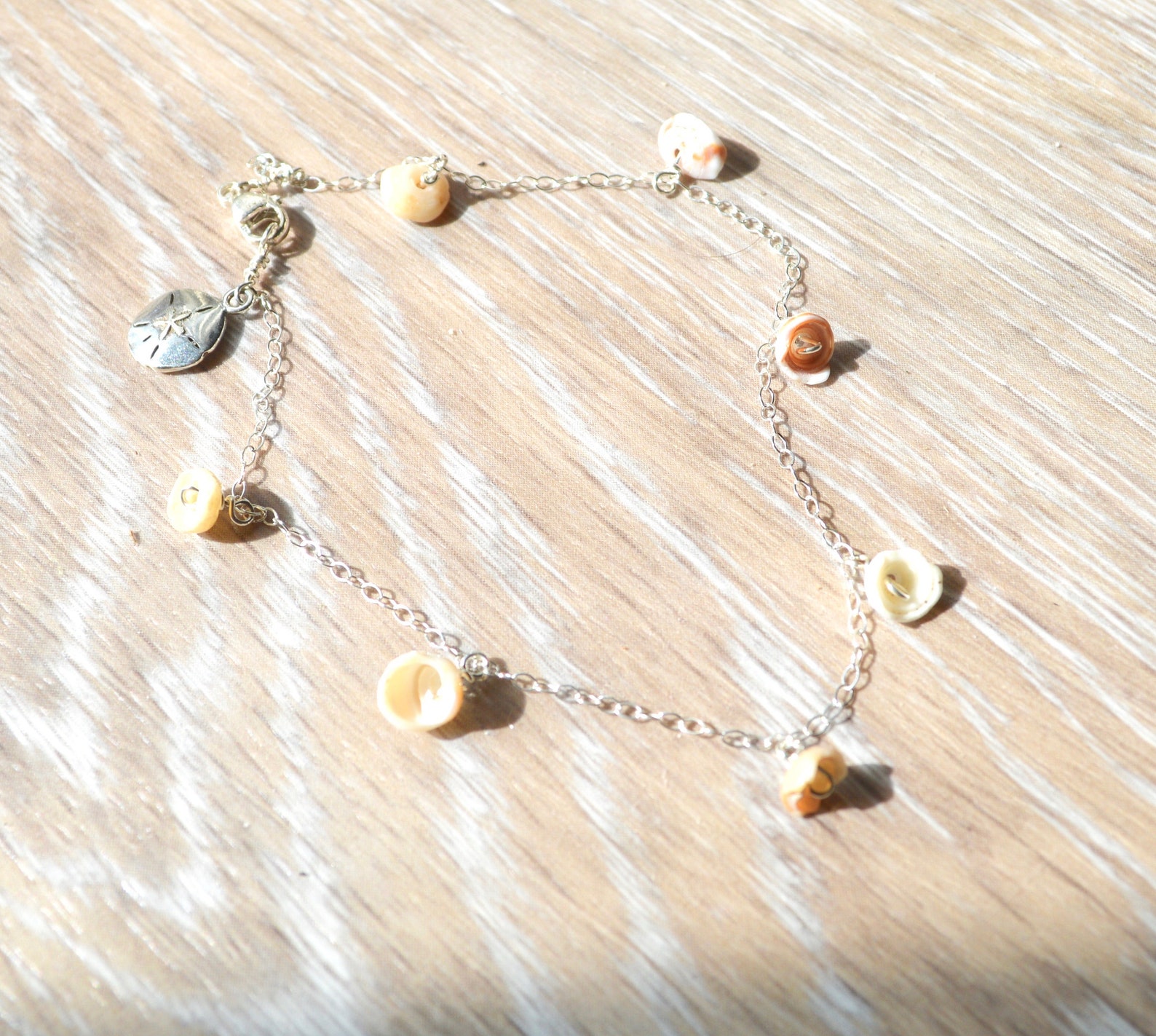 Puka Shell Anklet Beachy Anklet Shell Anklet Dangling Shell - Etsy
