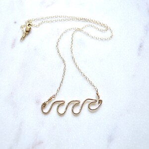 Triple Ocean Wave Necklace, Wave Necklace in Gold or Sterling - Etsy