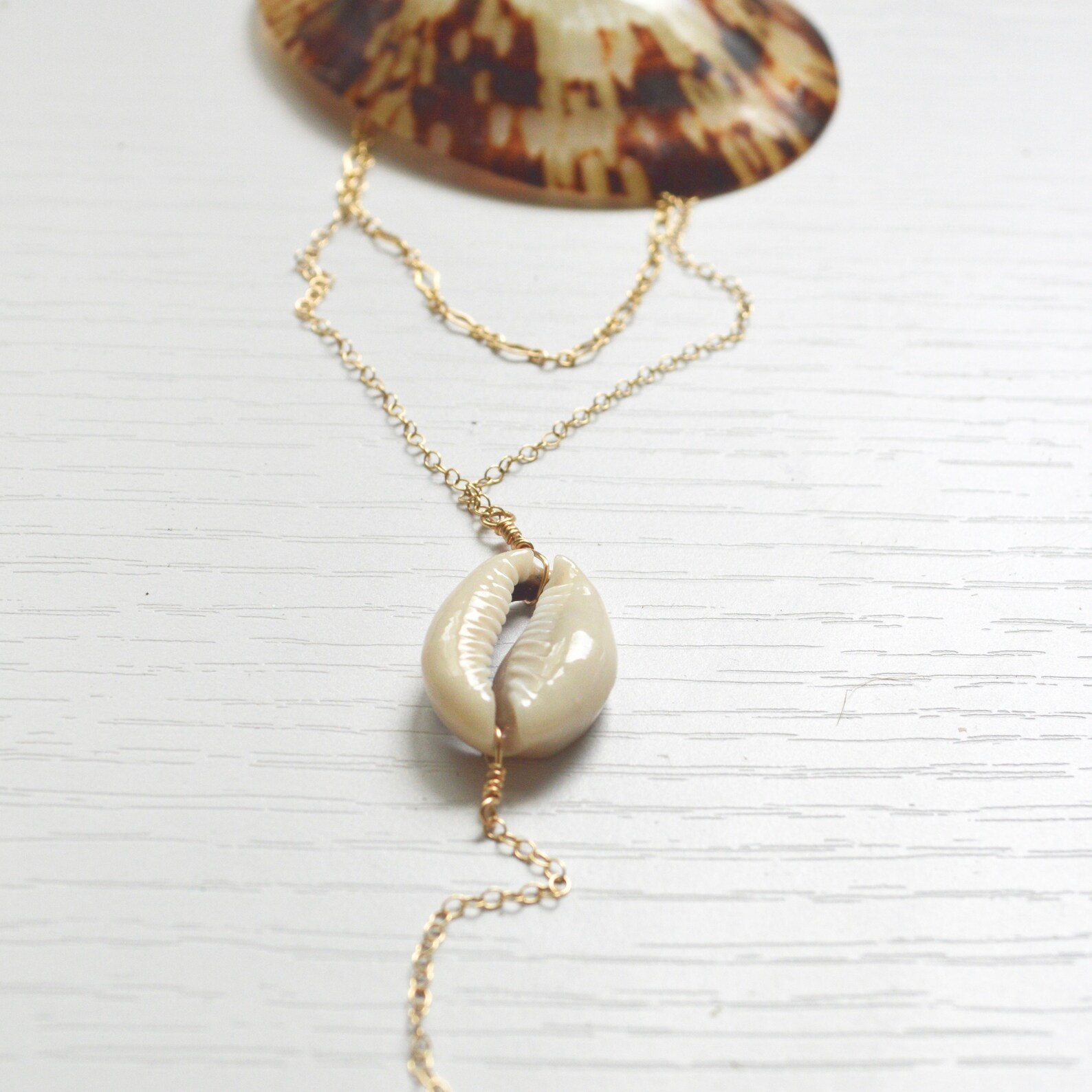 Cowrie Shell Pendant Multi Strand Cowrie Necklace Layering - Etsy