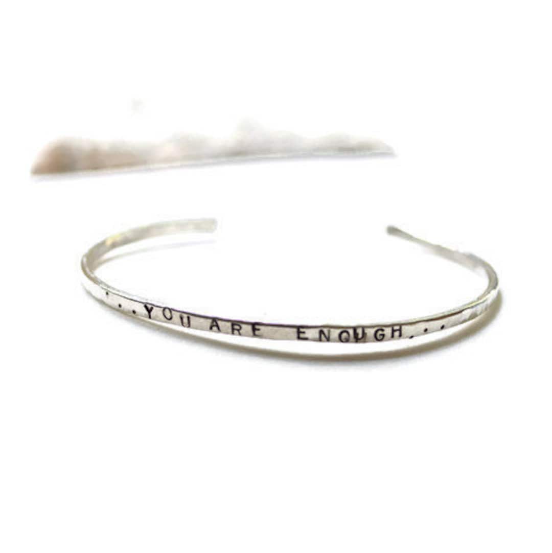 Personalized Cuff, Hand Stamped Bracelet, Custom Bracelet, Sterling ...