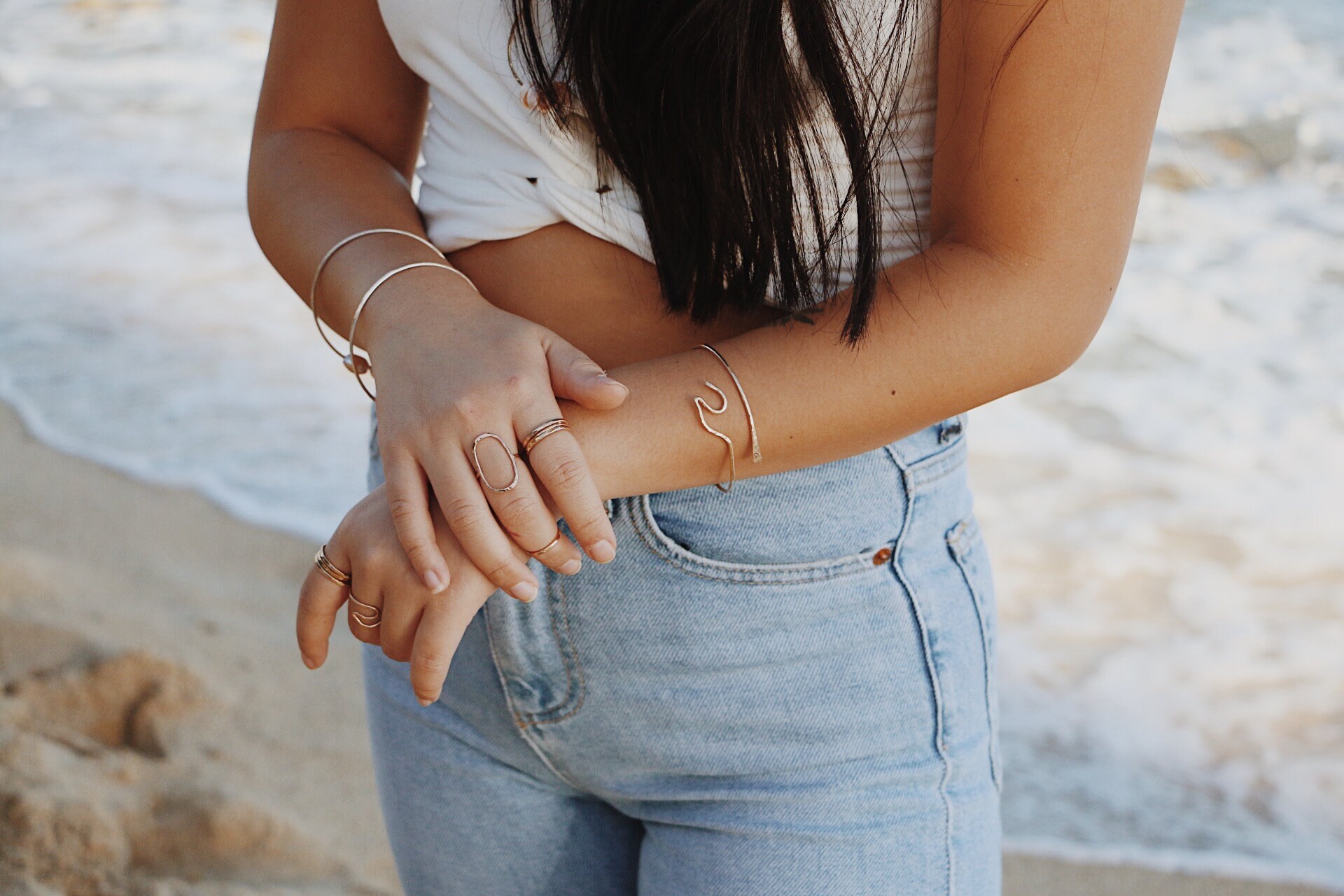 Wraparound Wave Bracelet Cuff Bracelet Wrap Bracelet | Etsy