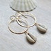 Cowrie Shell Earrings, Cowrie Hoop Earrings, Gold Hoop Earrings, Shell ...