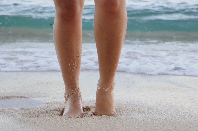 Puka Shell Anklet, Beachy Anklet, Shell Anklet, Dangling Shell Anklet ...